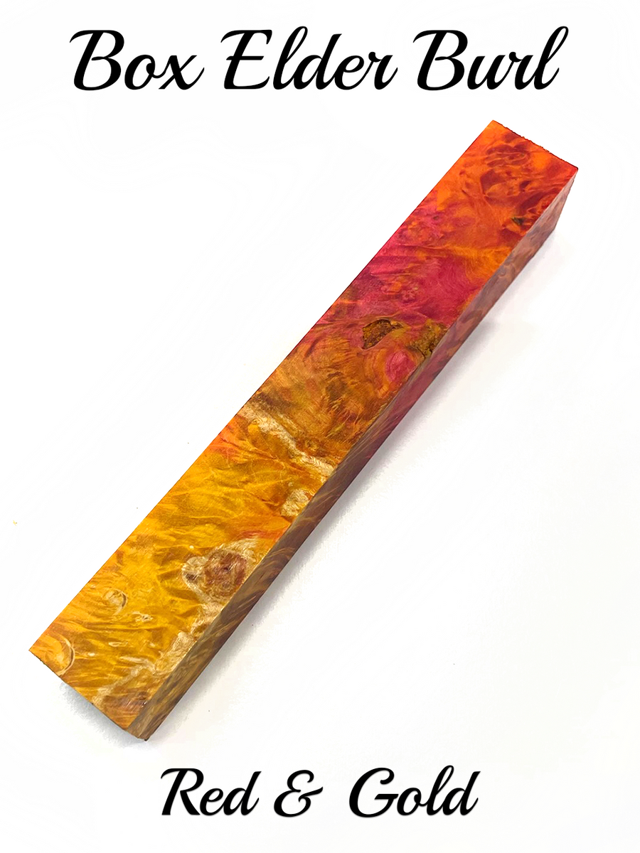 Box Elder Burl - Double Dye Stabilized – Bullseye Turning Supply